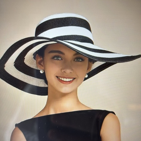 Serra | Accessories | Serra Black White Stripe Wide Brim Sun Hat | Poshmark